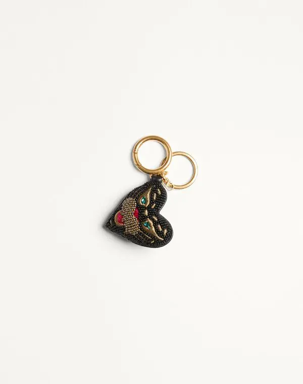 Valentino Garavani Vg Coeur De Chat Bag Charm - Multicolour/black