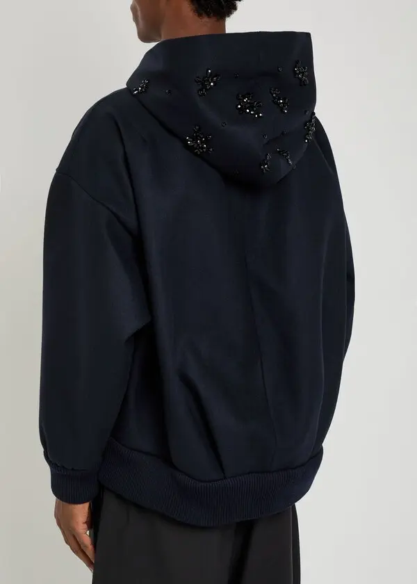 Simone Rocha Hooded Wool-blend Bomber Jacket