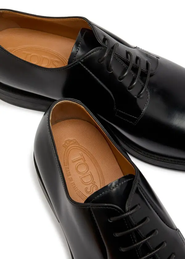 TOD'S Lace-up Leather Derby Shoes - Black