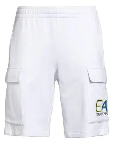 Emporio Armani Cotton Cargo Shorts - White