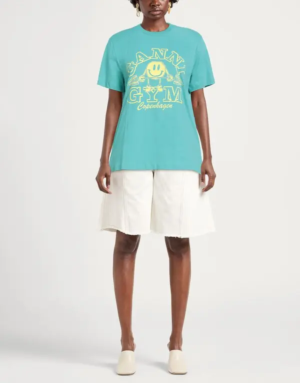 GANNI Printed Organic Cotton T-shirt
