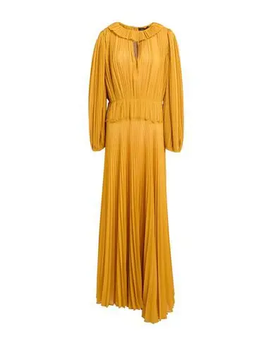 TWINSET Maxi Pleated Dress - Mustard