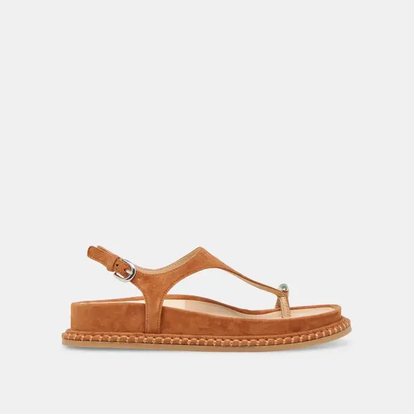 DOLCEVITA Stefan Gemstone Sandal - Caramel Suede