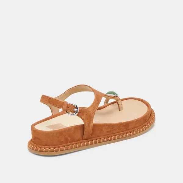 DOLCEVITA Stefan Gemstone Sandal - Caramel Suede