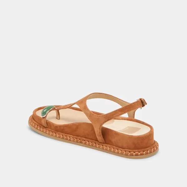 DOLCEVITA Stefan Gemstone Sandal - Caramel Suede