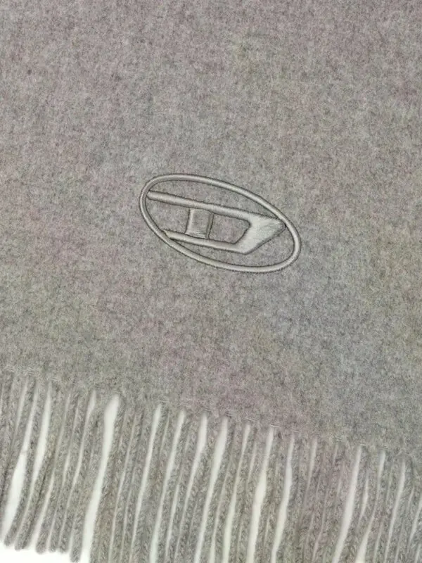 DIESEL® S-imon-d-long Logo Scarf - Grey