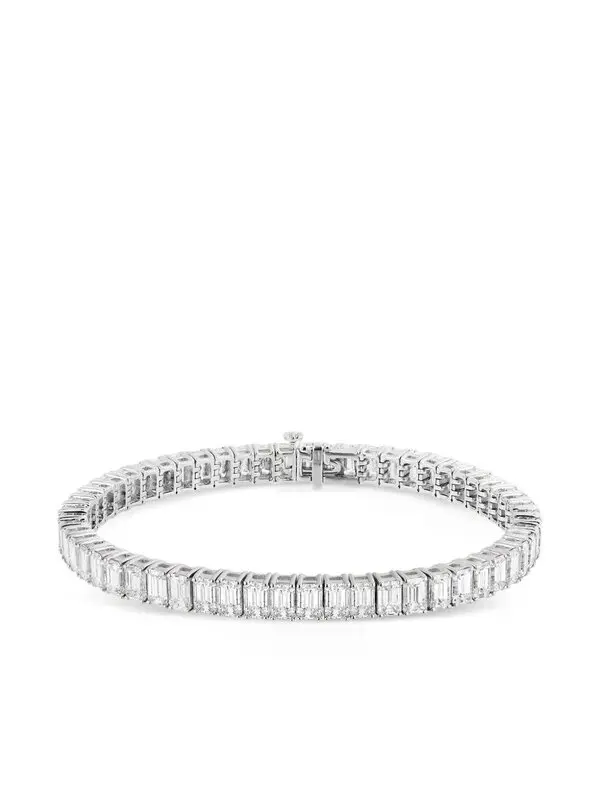 JEWELS AFICIONADO 18k White Gold Diamond Tennis Bracelet - Silver