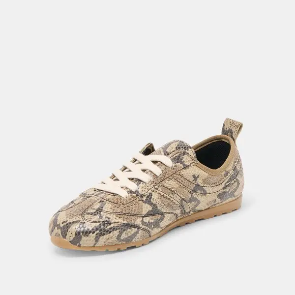 DOLCEVITA Viper Leather Snake Print Sneakers