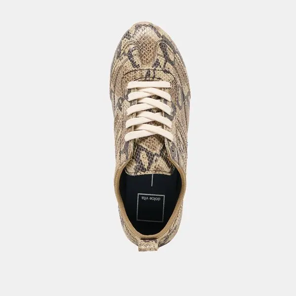 DOLCEVITA Viper Leather Snake Print Sneakers