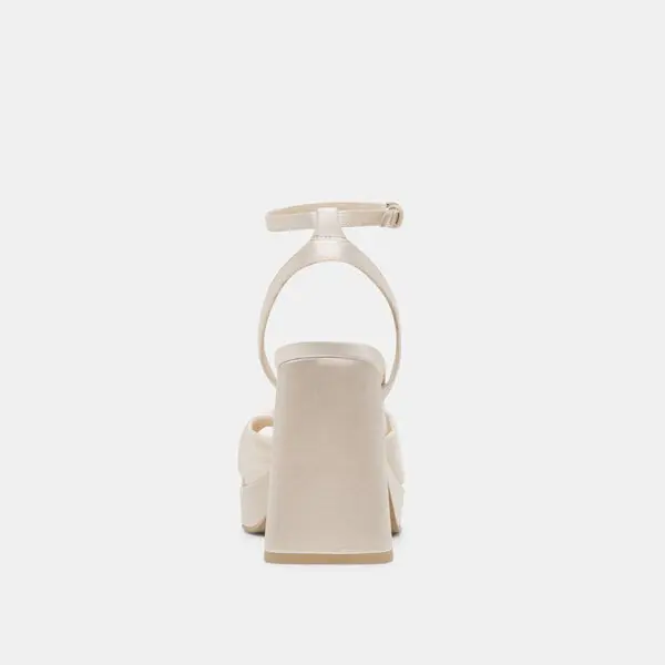 DOLCEVITA Parlo Platform Heels - Ivory Satin