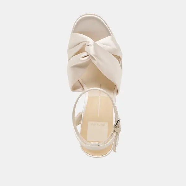 DOLCEVITA Parlo Platform Heels - Ivory Satin