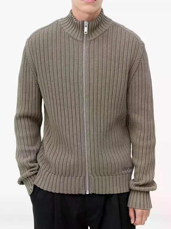 Hugo Ribbed Zip Cardigan