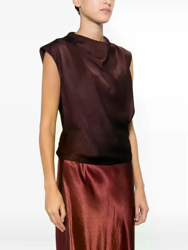 Vince Cowl-neck Top - Red