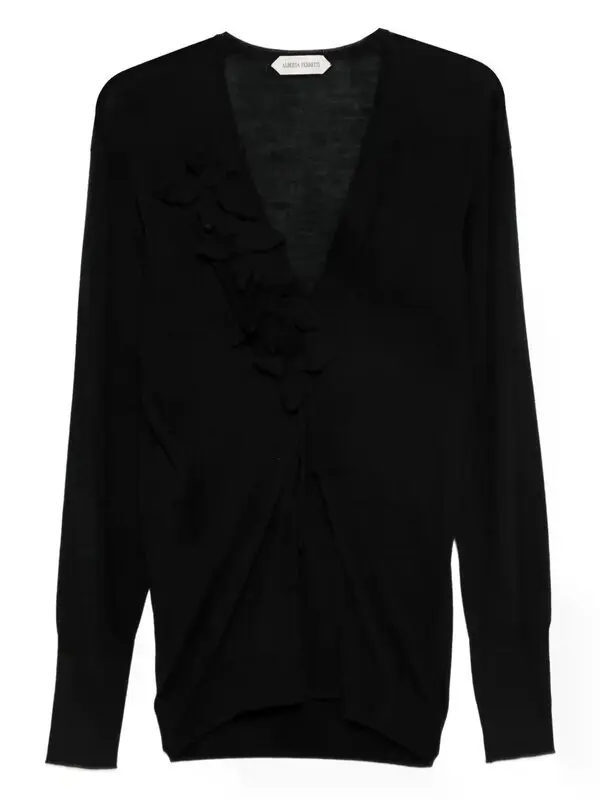 Alberta Ferretti Floral-appliqué Cardigan