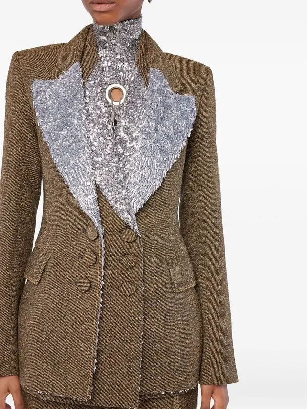 Rabanne Sequin-embellished Layered Blazer