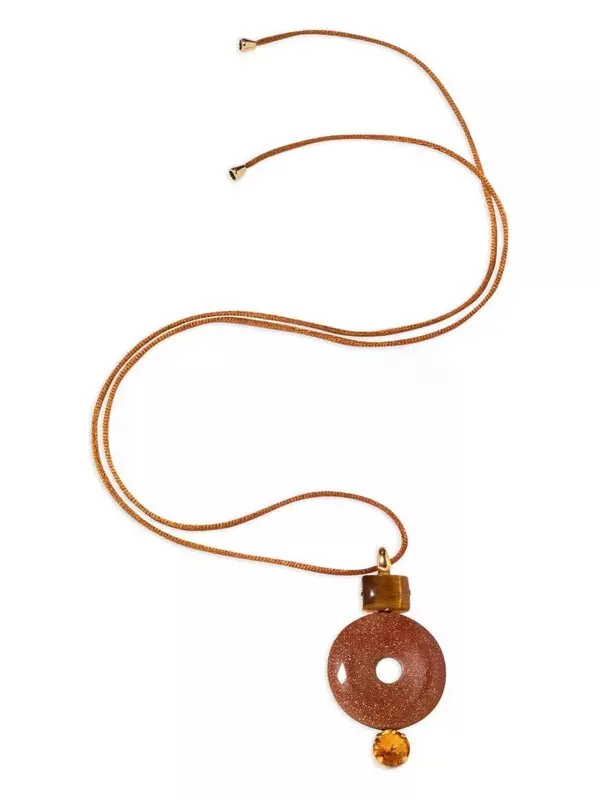 JENNIFER BEHR Devon Pendant Necklace - Brown