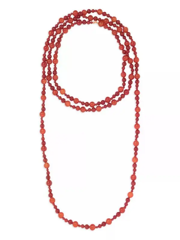 JENNIFER BEHR Veda Beaded Necklace - Red