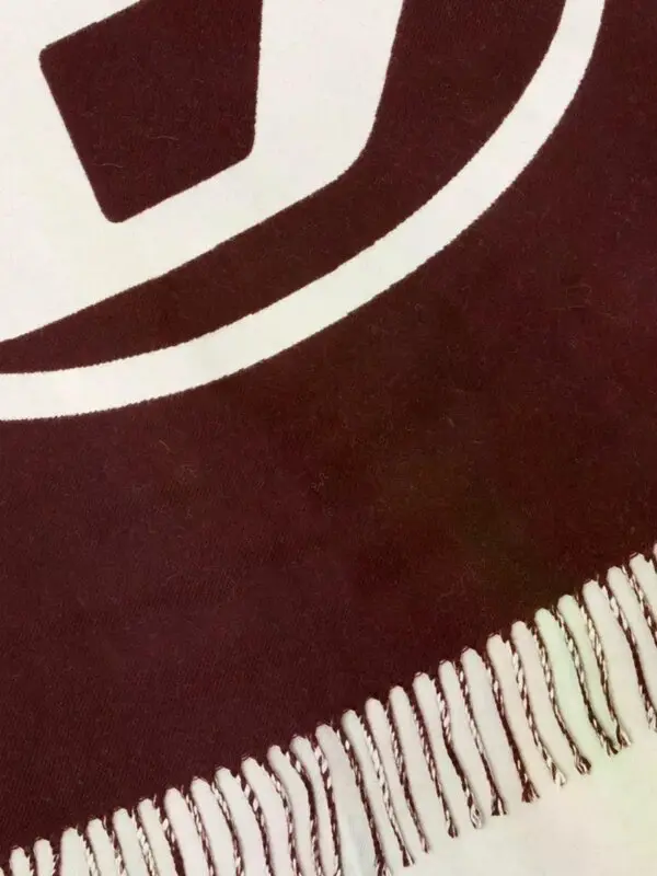 DIESEL® S-tevie Oval D-logo Fringed-edge Scarf - Brown