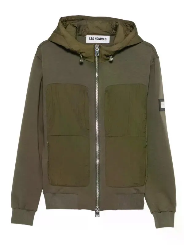 LES HOMMES Zip-up Hooded Jacket