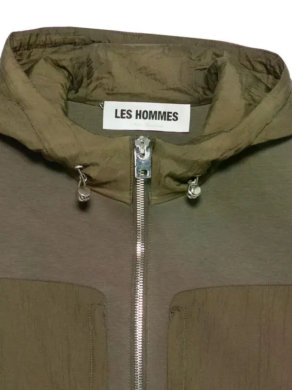LES HOMMES Zip-up Hooded Jacket