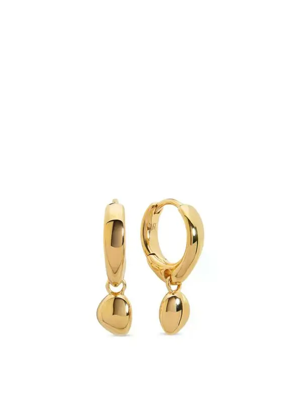 Monica Vinader Drop Huggie Earrings - Gold
