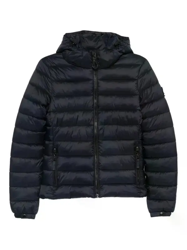 Superdry Hooded Puffer Jacket - Blue