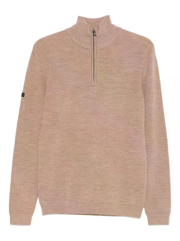 Superdry Zip-neck Sweater - Neutrals