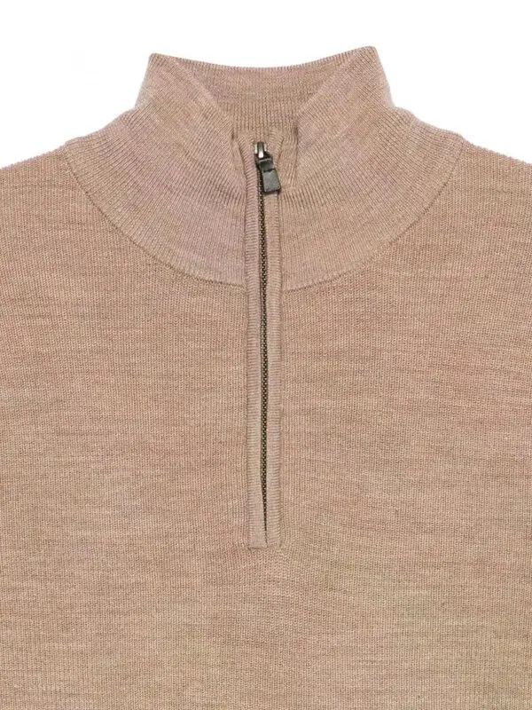 Superdry Zip-neck Sweater - Neutrals