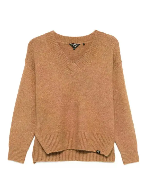 Superdry V-neck Sweater - Brown