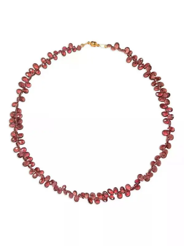 JENNIFER BEHR Bernadette Plated Necklace - Red