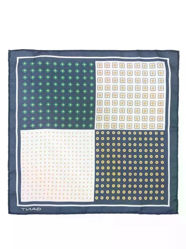 Gant Patterned Silk Pocket Square