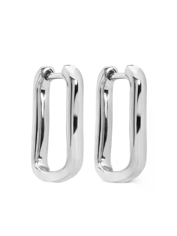 Monica Vinader Alta Capture Huggie Earrings - Silver