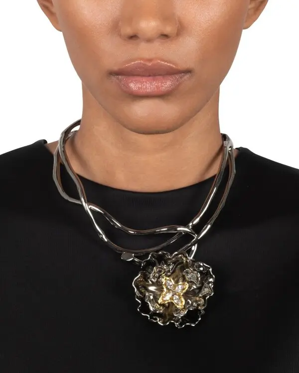 Alexis Bittar Jardin Rose Collar Necklace