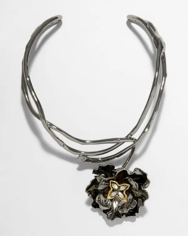 Alexis Bittar Jardin Rose Collar Necklace