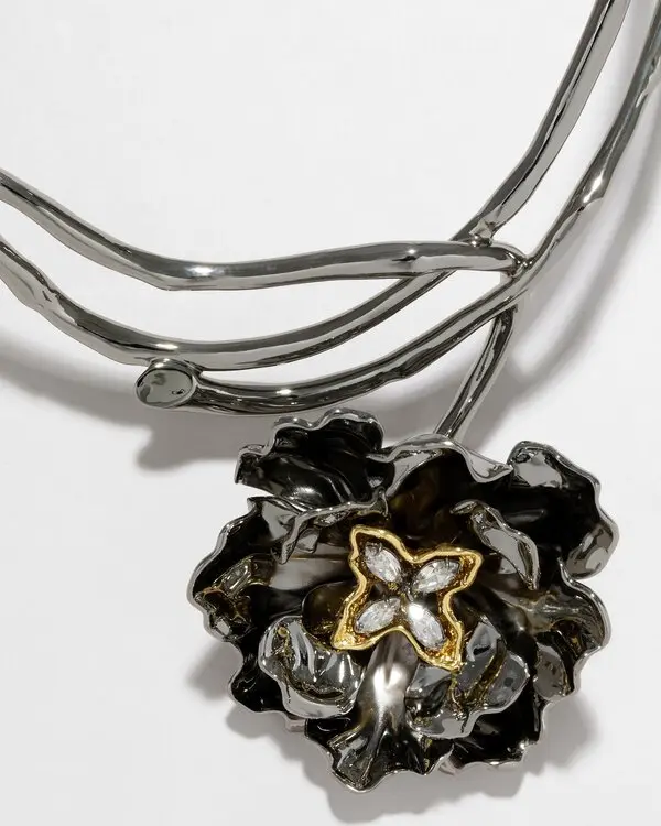 Alexis Bittar Jardin Rose Collar Necklace
