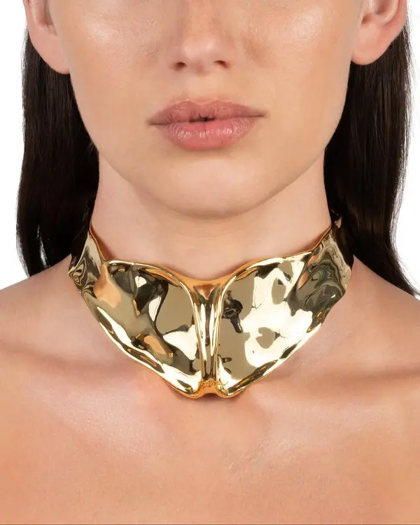 Alexis Bittar Molten Crest Collar Necklace - Gold