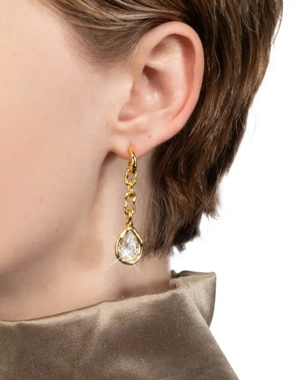 Alexis Bittar Pear Drop Chain Link Earrings
