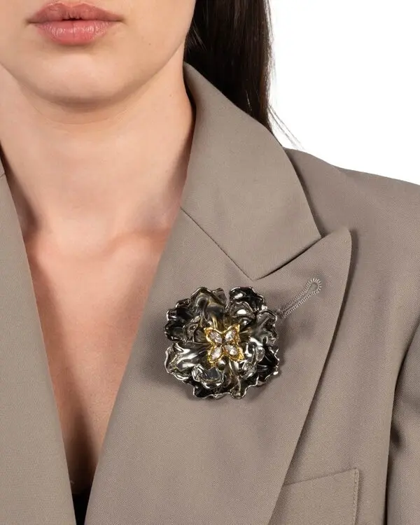 Alexis Bittar Jardin Rose Pin - Noir