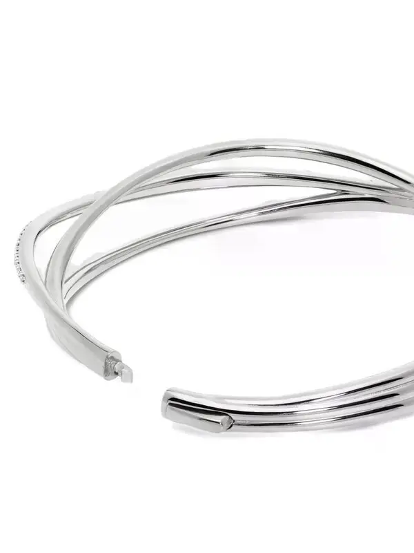 Monica Vinader Diamond Wrap Bangle Bracelet - Silver