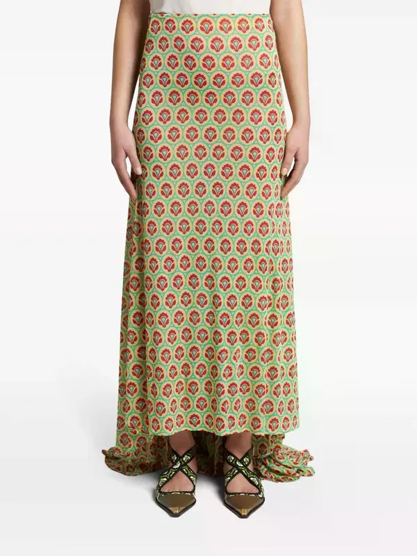 Etro Printed Train Skirt