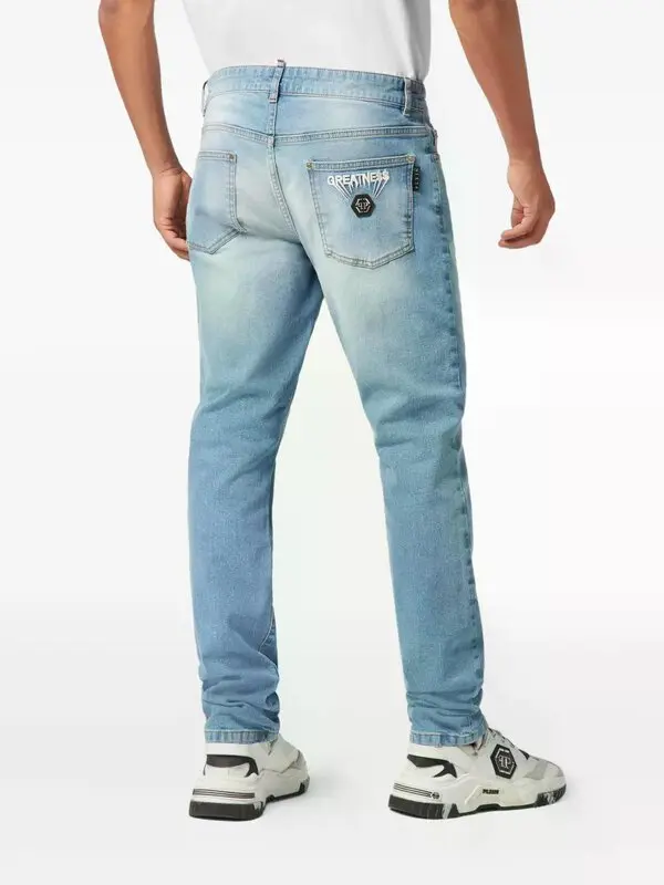 Philipp Plein Logo Plaque Jeans