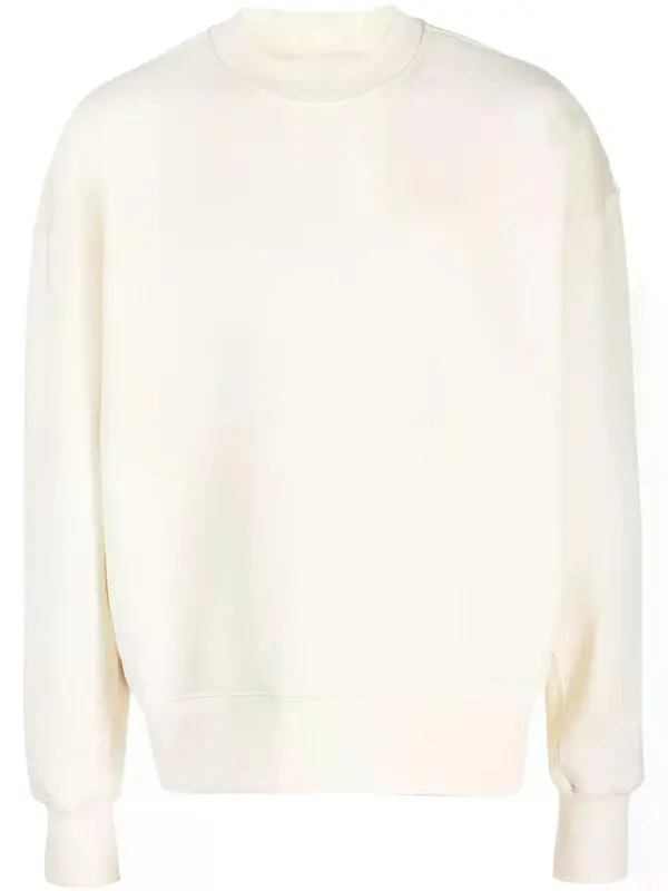 AMI Paris Logo-embroidered Patch Sweatshirt - Neutrals