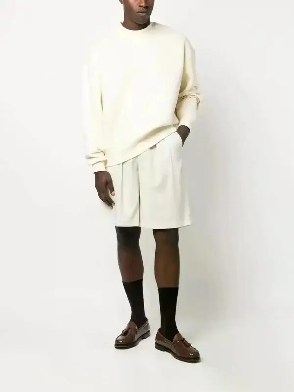 AMI Paris Logo-embroidered Patch Sweatshirt - Neutrals