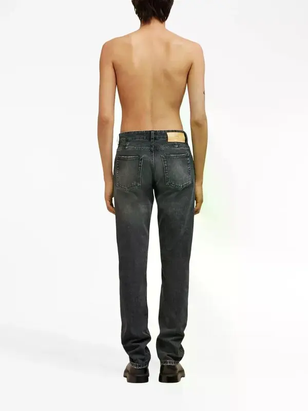 AMI Paris Straight-leg Jeans With Logo Patch