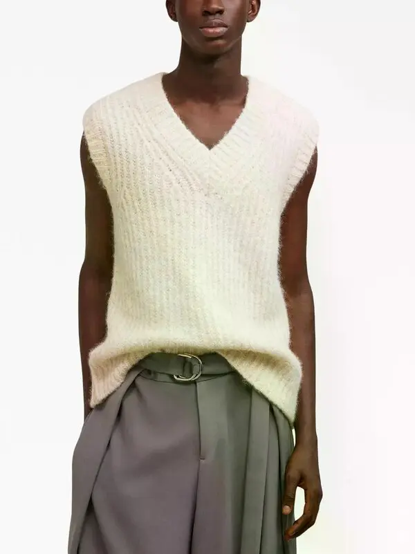 AMI Paris Ribbed V-neck Vest