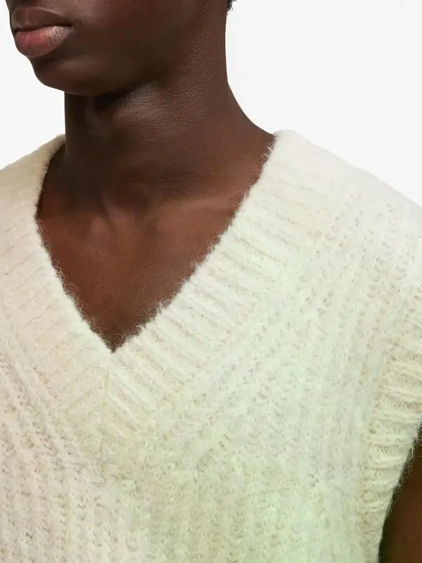 AMI Paris Ribbed V-neck Vest
