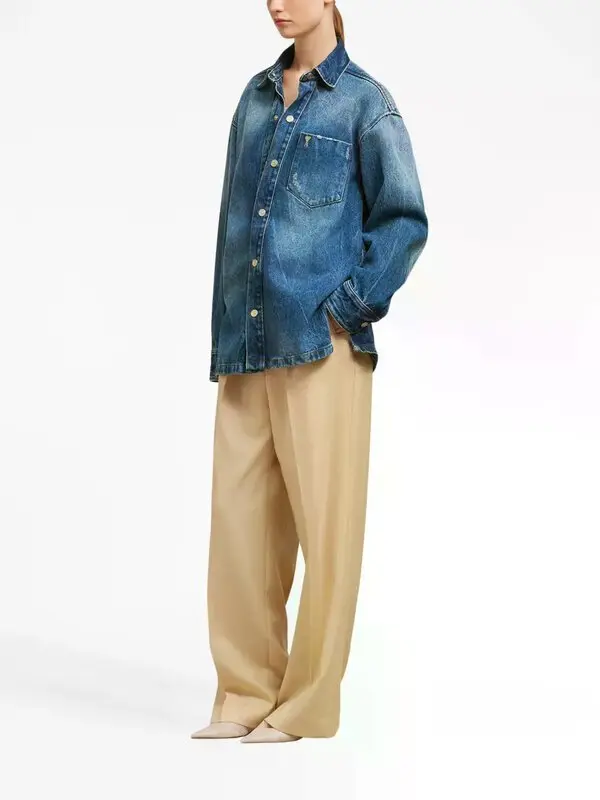 AMI Paris De Coeur-plaque Denim Jacket