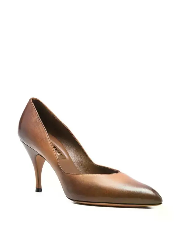 Miu Miu Leather Pumps - Brown