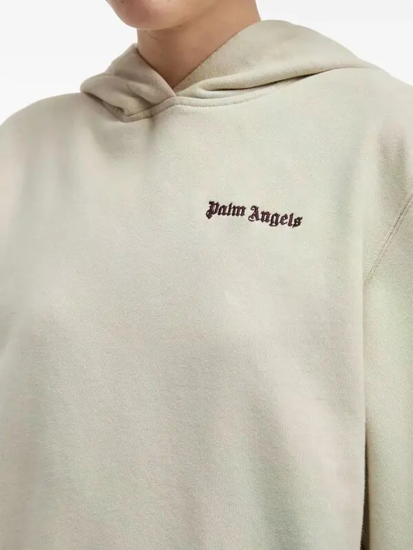 Palm Angels Embroidered Logo Hoodie