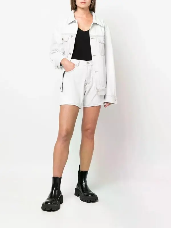 DIESEL® Faded Denim Knee-length Shorts